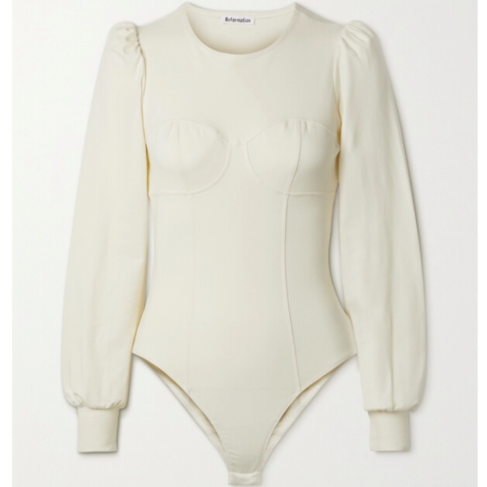 Reformation Emery Stretch-Organic Cotton Jersey Bodys… - Gem